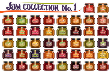 Jam jar set Royalty Free Vector Image - VectorStock