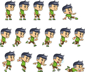 Boy Game Sprites Vector Images (over 130)