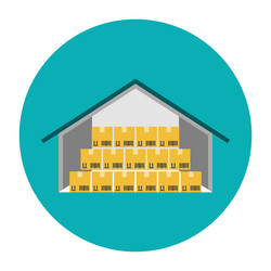 Warehouse checkboard icon flat style Royalty Free Vector