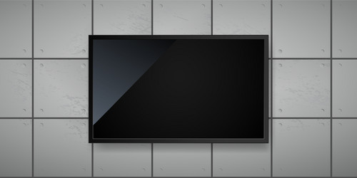 Realistic detailed 3d led tv screen Royalty Free Vector