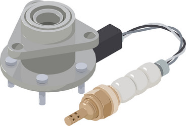 Oxygen sensor icon isometric 3d style Royalty Free Vector