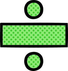 Cute cartoon math symbols Royalty Free Vector Image