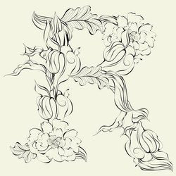 Letter r Royalty Free Vector Image - VectorStock