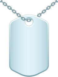 Silver identity tag Royalty Free Vector Image - VectorStock
