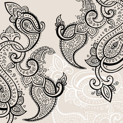Hand drawn paisley ornament Royalty Free Vector Image