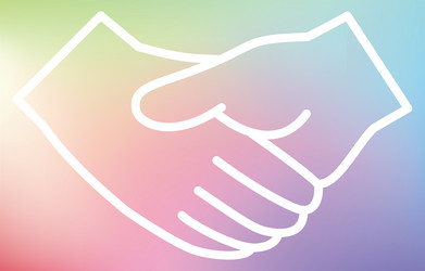 Handshake icon on a white background Royalty Free Vector