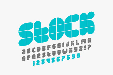 Modular style font Royalty Free Vector Image - VectorStock