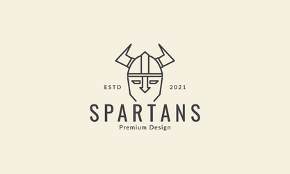 Spartan line art simple Royalty Free Vector Image