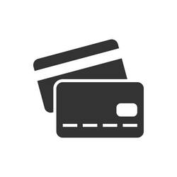 Black credit card template isolated on white Vector Image
