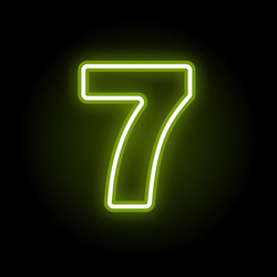 Number Seven Symbol Neon Sign Vector Images (over 110)