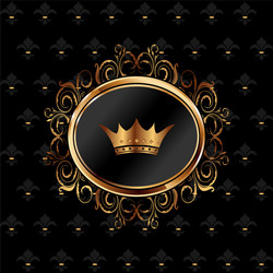 Cute background with crown for design packing Vector Image