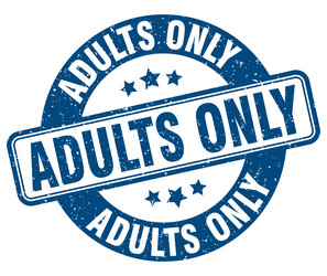 Adults only stamp label Royalty Free Vector Image