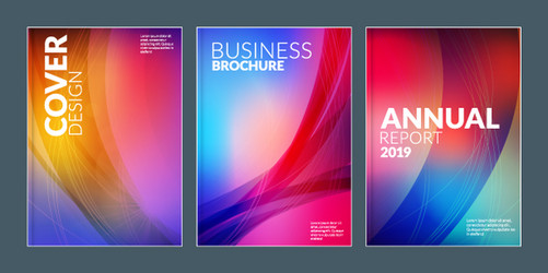 Colorful cover page templates for print products Vector Image