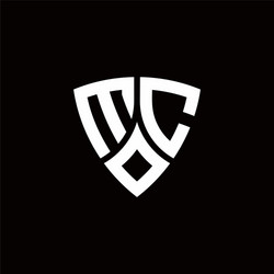 Mc monogram logo with sharped shape design Vector Image