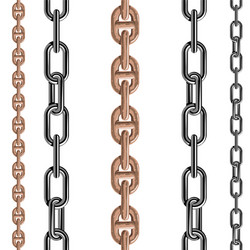 Metal chain seamless pattern metallic industrial Vector Image