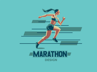 Running lady silhouette Royalty Free Vector Image