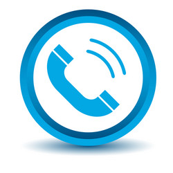 Blue telephone icon Royalty Free Vector Image - VectorStock
