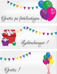 Happy birthday card with photo frame and balloons Vector Image