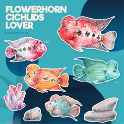 Flowerhorn Fish Vector Images (59)