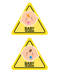 Baby on board sign Royalty Free Vector Image - VectorStock