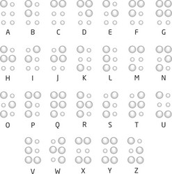 English braille alphabet letters Royalty Free Vector Image