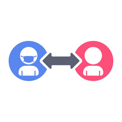 People icon social spacing by being at home Vector Image