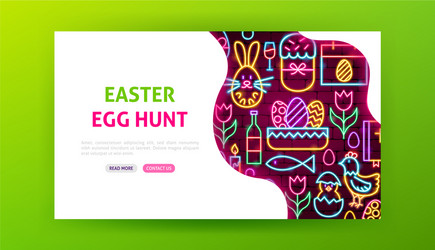 Egg nest neon sign Royalty Free Vector Image - VectorStock