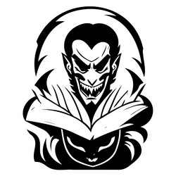 Halloween vampire scary sketch hand draw Vector Image