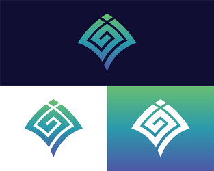 Letter g n j logo design creative minimal Vector Image