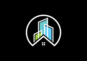 Real estate logo design Royalty Free Vector Image
