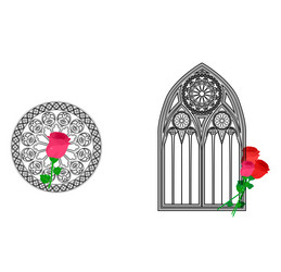 Rose Window Vector Images (over 970)
