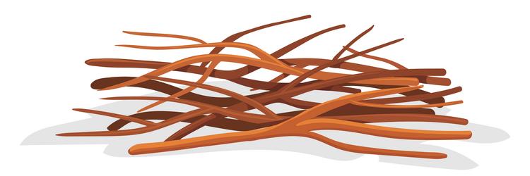 Tree branches pile cartoon timber wood sticks Vector Image