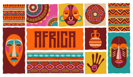 Africa patterned design african background Vector Image