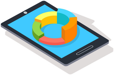 Smartphone production process isometric design Vector Image