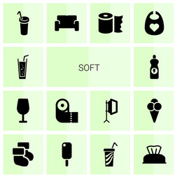 9 soft icons Royalty Free Vector Image - VectorStock
