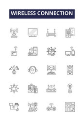 Home electronics line icons and signs Royalty Free Vector