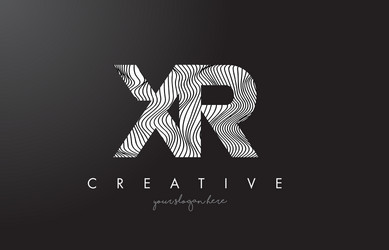 Xr creative modern logo design with orange Vector Image