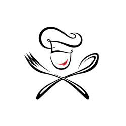 Chef team icon line business concept on yellow Vector Image