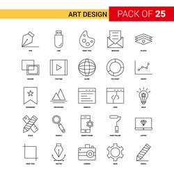 Business black line icon - 25 outline Royalty Free Vector