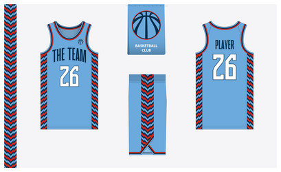 Basketball uniform mockup template and logo Vector Image