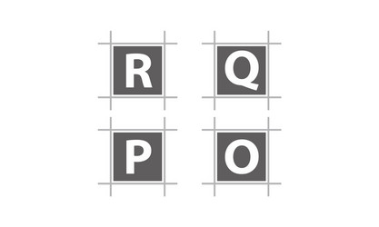 Box abbreviation template set Royalty Free Vector Image