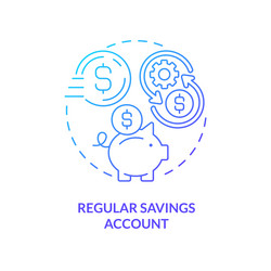 Regular savings account concept icon Royalty Free Vector