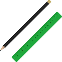 Pencil and ruler Royalty Free Vector Image - VectorStock