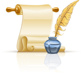 Vertical old scroll paper Royalty Free Vector Image