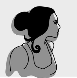 Lady Side View Vector Images (over 2,200)