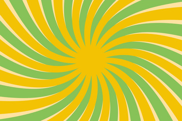 Sun rays background psychedelic wavy retro 60s Vector Image