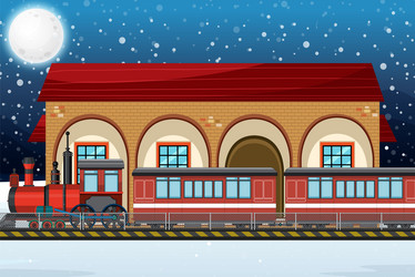 A train station Royalty Free Vector Image - VectorStock