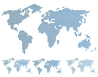 World Map Pixel Vector Images (over 3,900)