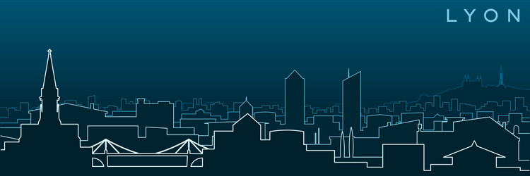 Lyon City Skyline Silhouette Vector Images (80)