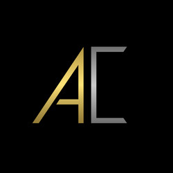 Outline letters ac a c logo with a minimalist Vector Image